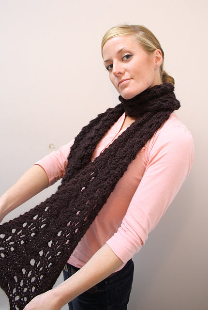 Chunky Lace Scarf Knitting Pattern – Idiom Studio